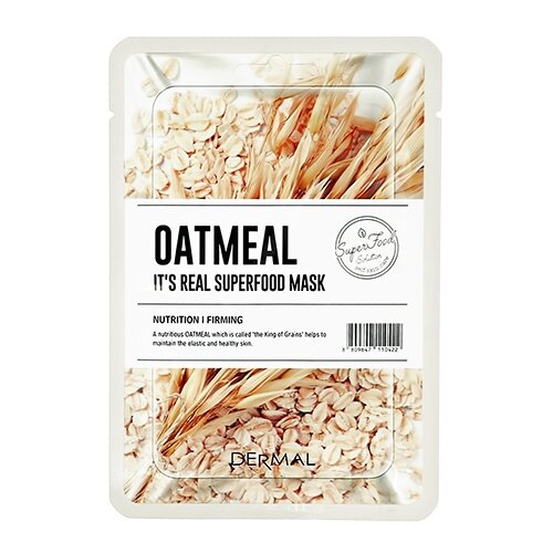 DERMAL Маска Superfood с экстрактом овсянки, 25 г, 25 мл