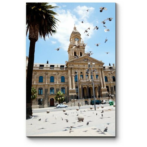 Модульная картина Летящие голуби над площадью Кейптауна 20x30