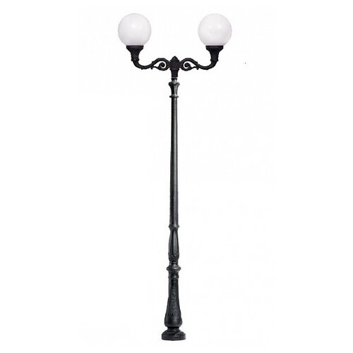 Fumagalli Фонарный столб Globe 400 G40.205.M20.AYE27, E27, 200 Вт, лампы: 2 шт., цвет арматуры: черный, цвет плафона белый
