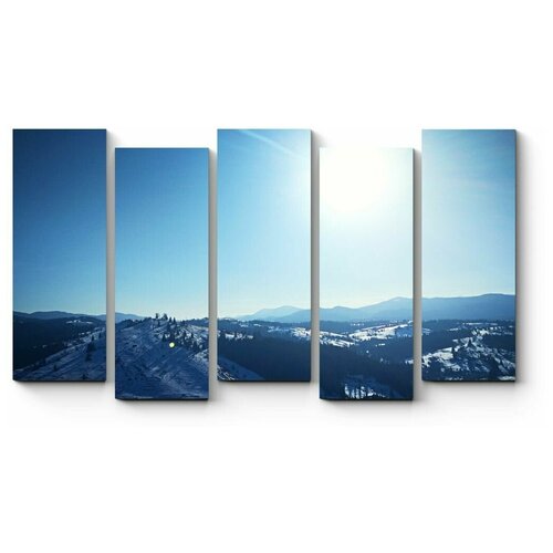 Модульная картина Зимний пейзаж 120x69