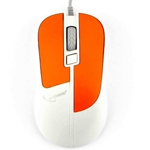 Мышь Gembird MOP-410-O бесшумный клик, оранжевая
