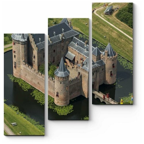 Модульная картина Средневековый замок Мейдерслот в Нидерландах60x64