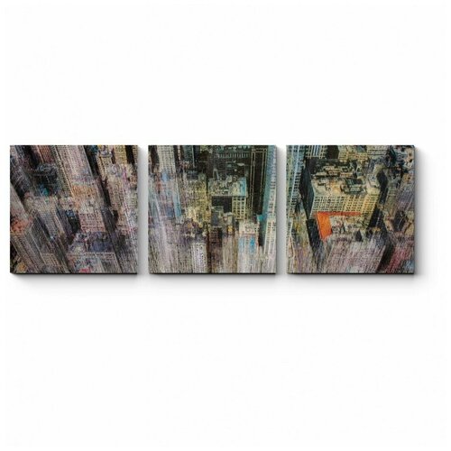 Модульная картина Размытые небоскребы150x50