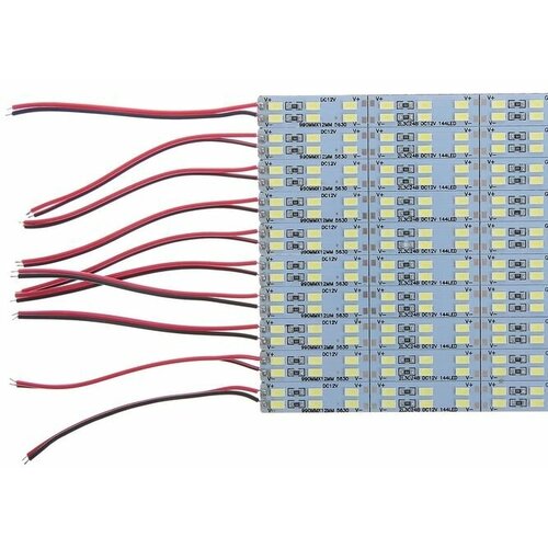 Светильник линейка 1 метр 22 Вт, 3600 Лм, SMD5630, 144 Led, 6500 K, 12 В, клеевая основа