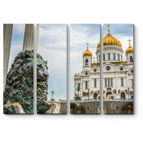 Модульная картина Храм Христа Спасителя в Москве150x113