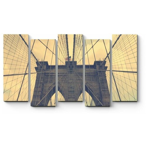 Модульная картина Винтажный Бруклинский мост120x69