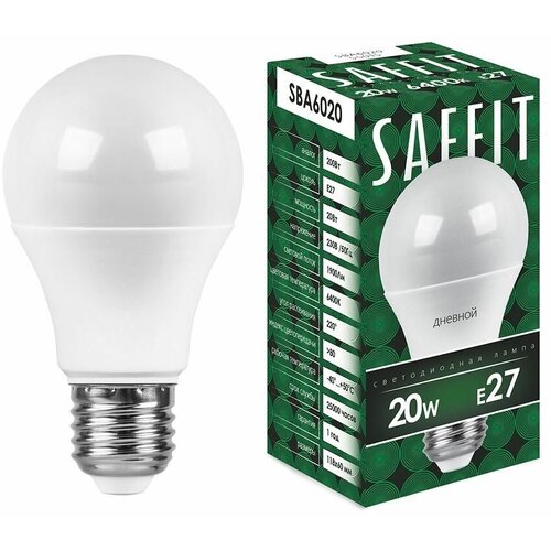 Лампа светодиодная LED 20вт Е27 дневной | код. 55015 | FERON (20шт. в упак.)