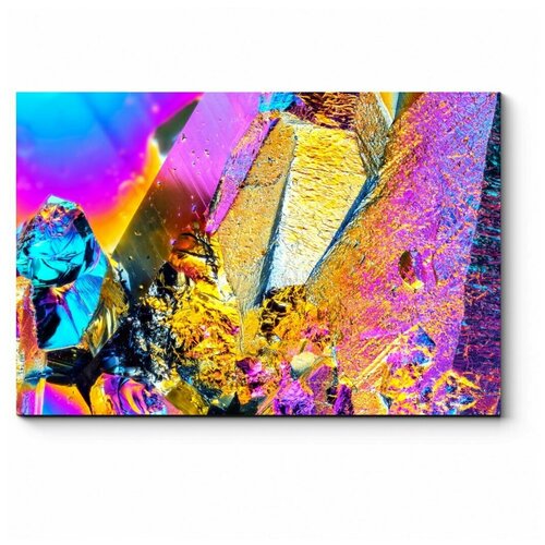 Модульная картина Неоновые кристаллы 90x60
