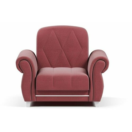 Кресло Роуз, 80х85х93 см, нераскладное, с мягкими подлокотниками, с декоративной утяжкой, велюр Berry