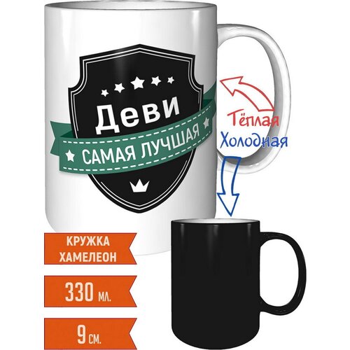 Кружка Деви самая лучшая - хамелеон