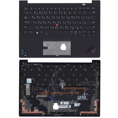 Клавиатура (keyboard) для ноутбука Lenovo ThinkPad X1 Carbon Gen 9, топкейс, черная