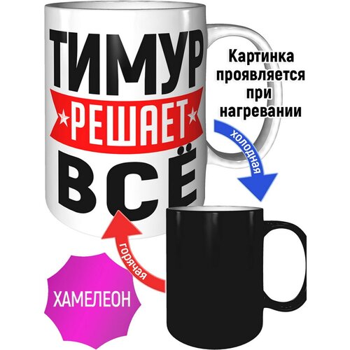 Кружка Тимур решает всё - с проявление картинки от тепла