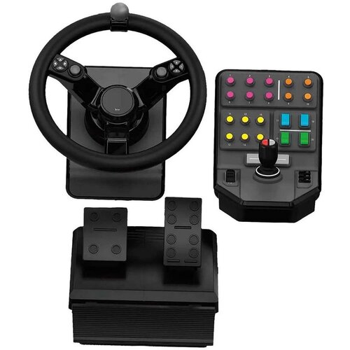 Руль Logitech G Saitek Farm Simulator Controller 38кноп. (с педалями) черный