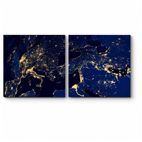 Модульная картина Земля из Космоса прекрасна 60x30