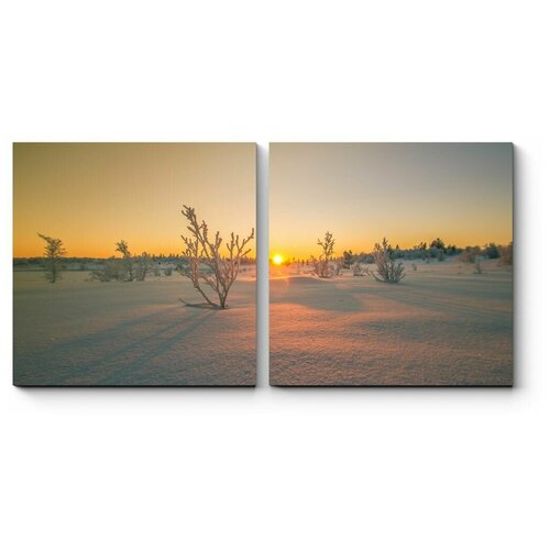 Модульная картина Снежная пустыня 70x35