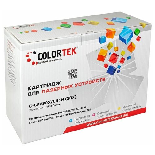 Картридж лазерный Colortek CT-CF230X/C-051H для принтеров HP и Canon