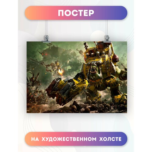 Постер на холсте Warhammer 40000 Орки (010) 30х40 см