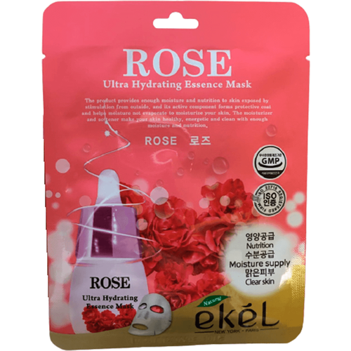 Ekel Ultra Hydrating Essence Mask Rose Тканевая маска с экстрактом розы 25 мл 5шт