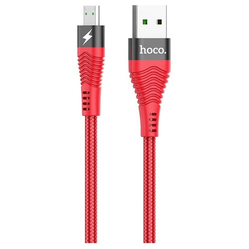 Кабель Hoco U53 4A Flash USB - microUSB, 1.2 м, 1 шт., красный