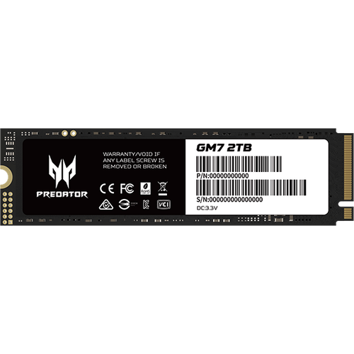 Твердотельный накопитель SSD Acer Predator GM7 2Tb M.2 2280 NVMe PCIe Gen 4.0x4 [P/N: BL.9BWWR.119]