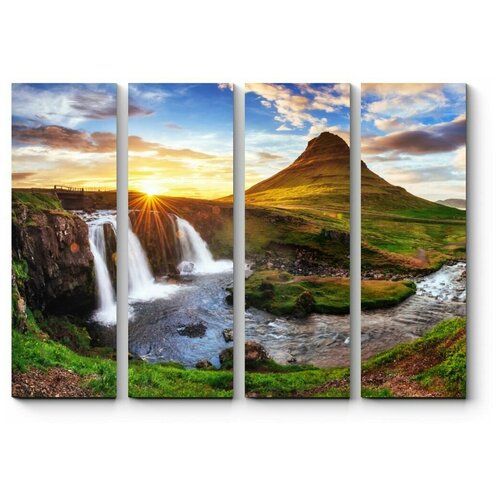 Модульная картина Живописный пейзаж Исландии120x90