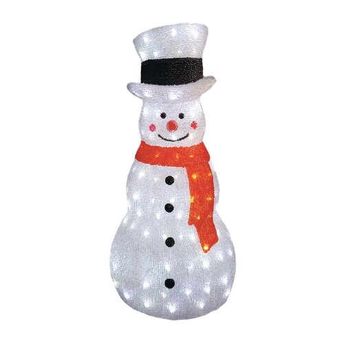NEON-NIGHT Снеговик в шляпе, 72 см, белый