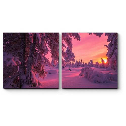 Модульная картина Пурпурный снег 170x85