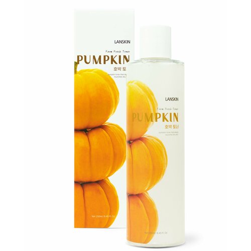 LanSkin Farm Fresh Toner Pumpkin Тонизирующий тонер для лица с экстрактом тыквы, 250 мл