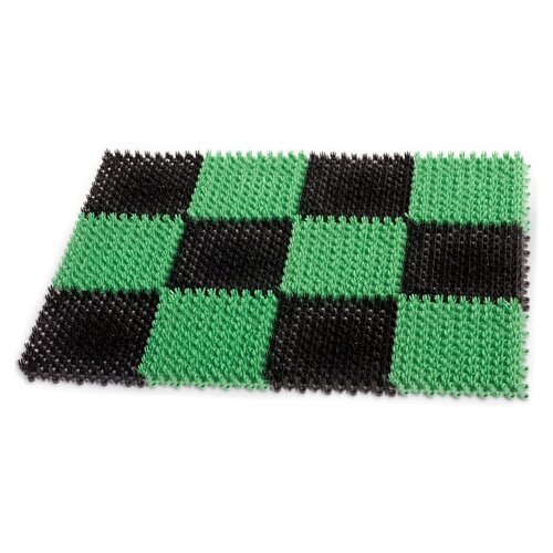 Придверный коврик IDEA (М-Пластика) Травка (М 2280), черный/зеленый, 0.51 х 0.41 м