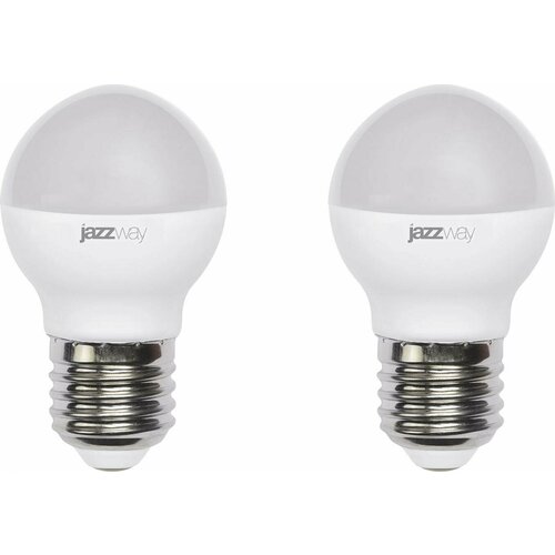Светодиодная лампа JazzWay PLED Super Power 9W эквивалент 75W 3000K 820Лм E27 шар (комплект из 2 шт)