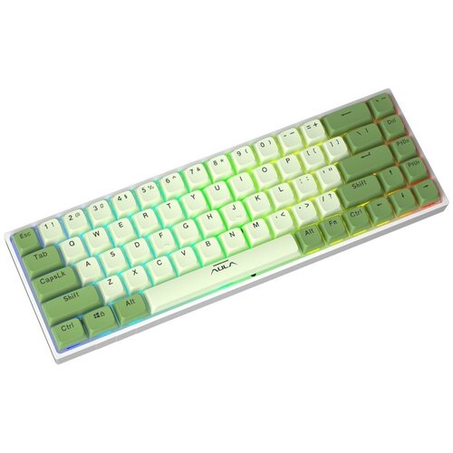 Клавиатура игровая AULA F3068 green+white