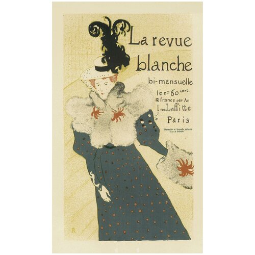 Постер / Плакат / Картина Рекламный плакат - Журнал La Revue Blanche 40х50 см в раме