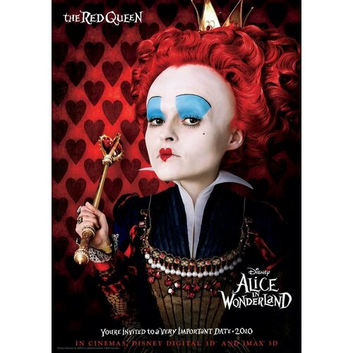 Плакат, постер на бумаге Алиса в Стране чудес (Alice in Wonderland, 2010г ). Размер 21 х 30 см