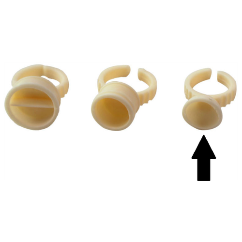 Кольцо силикон для клея без перегородки на палец малое / Колпачок для пигмента / татуажа / для наращивания ресниц / 20 шт.