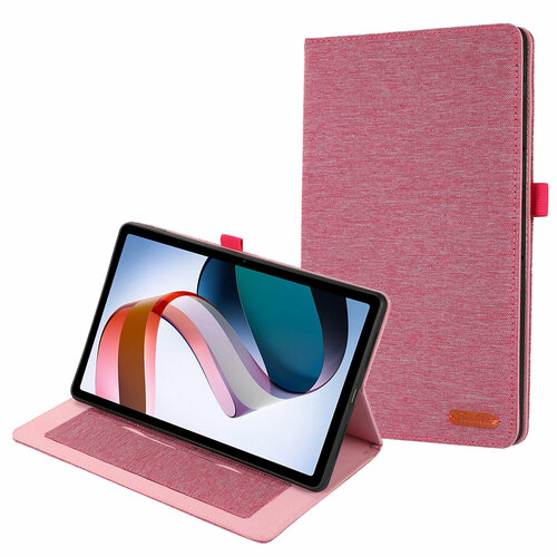 Чехол для планшета Redmi Pad 2022 10,6 дюйма, c джинсовым рисунком, трансформируется в подставку (розовый)