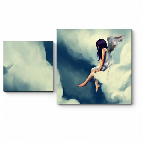 Модульная картина Ангел на облаке 140x84