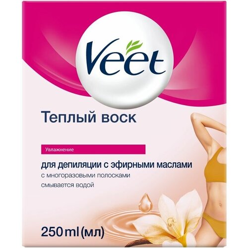 Воск для депиляции тёплый Veet с эфирными маслами, 250мл