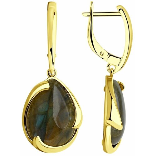 Серьги Diamant online, серебро, 925 проба, лабрадорит