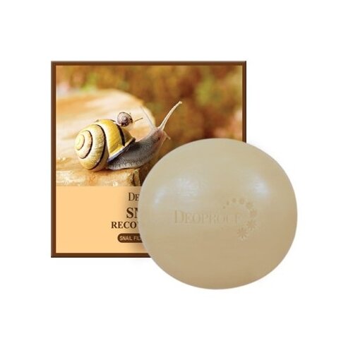 Deoproce мыло с улиточным муцином Snail Recovery Soap, 100 мл, 100 г