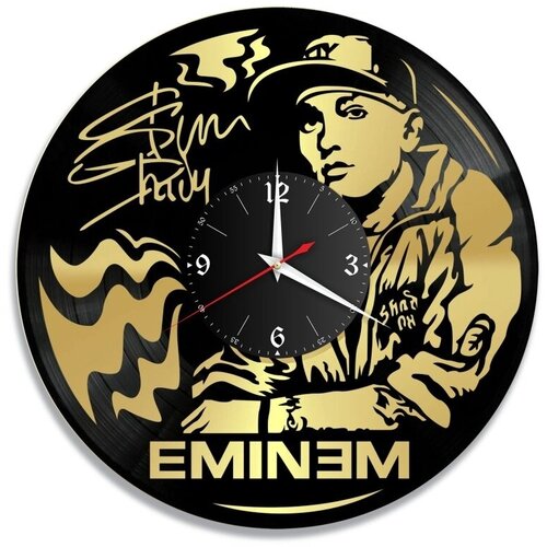 Настенные часы из виниловой пластинки Eminem /виниловые/из винила/часы пластинка/ретро часы