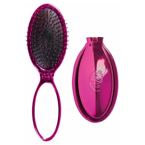 Щетка Wet Brush mini для спутанных волос раскладная, розовая