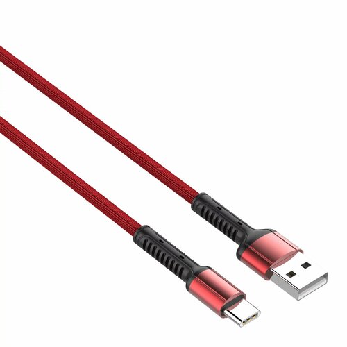 Кабель для мобильного устройства, LDNIO LS63, USB Type-A - Type-C, 1 метр, 2.4A, Red