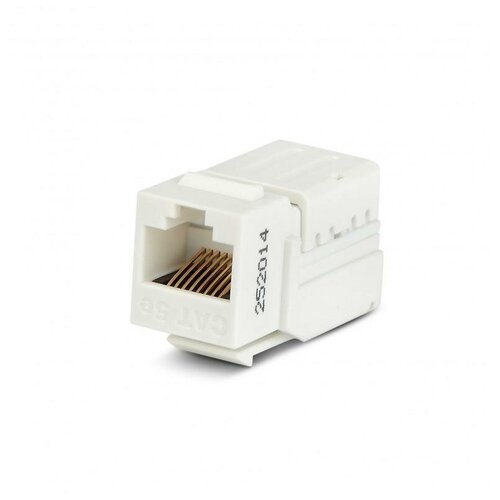 Вставка KJNE-8P8C-C5e-90-WH Keystone Jack RJ45(8P8C) кат. 5e 110 IDC зад. с помощью NE-TOOL бел. | код 46653 | Hyperline (8шт. в упак.)