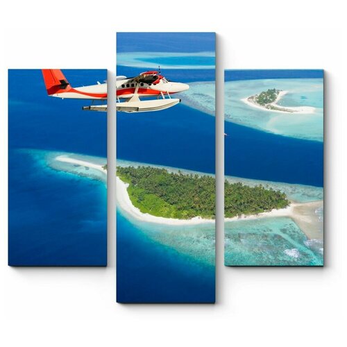 Модульная картина Летающий над Мальдивами90x81