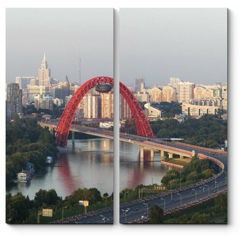 Модульная картина Городской пейзаж Москвы40x40
