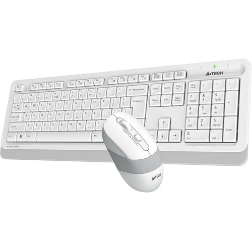 Клавиатура + мышь A4Tech Fstyler FG1010 клав: белый/серый мышь: белый/серый USB беспроводная Multimedia
