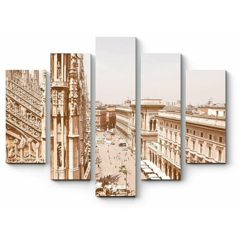 Модульная картина Винтажное фото Милана 125x100