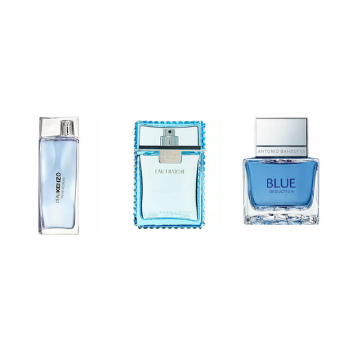 Kenzo Leau Par Kenzo Pour Homme, Versace Man Eau Fraiche, Antonio Banderas Blue Seduction for Men 3 по 2 мл