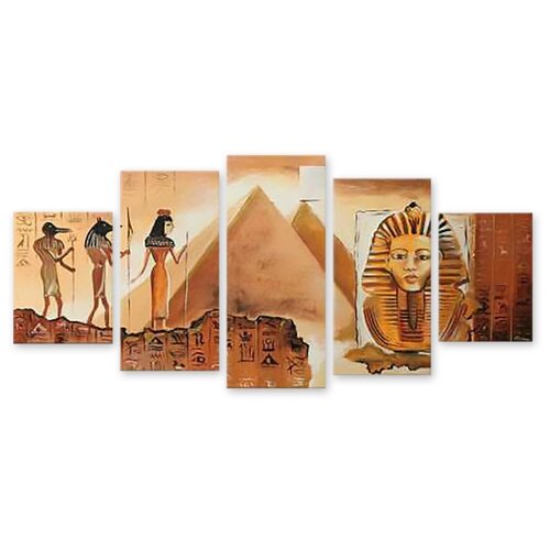 Модульная картина на холсте "Пирамиды Египта" 120x57 см