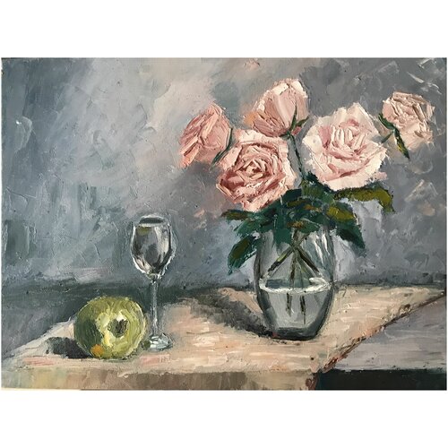 Картина маслом Натюрморт с розами